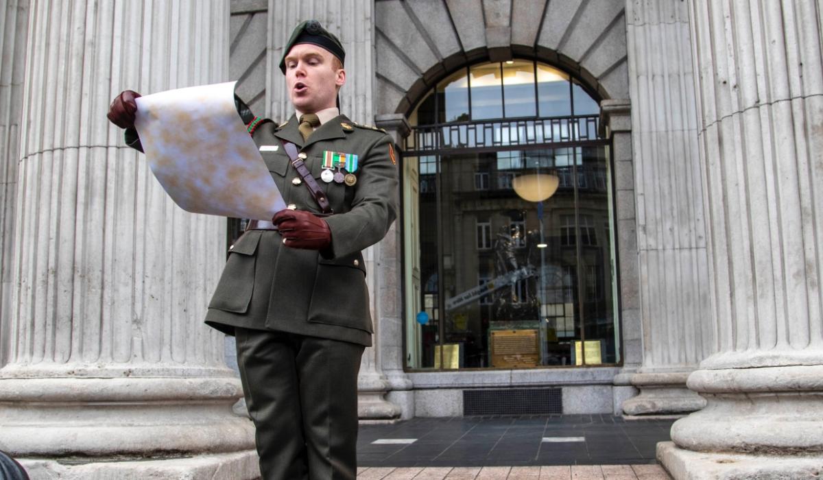 Longford's Captain Darren Reilly has honour of reading the Proclamation ...