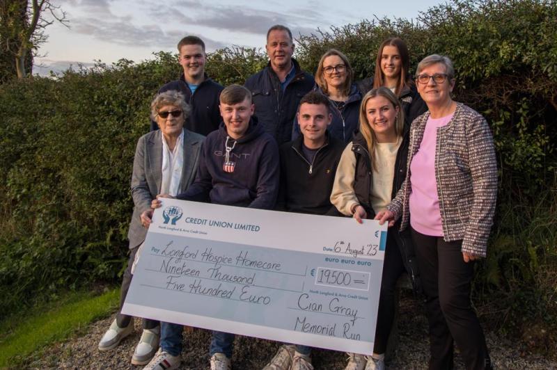 Organisers of Cian Gray Memorial Run present €19,500 to Longford ...