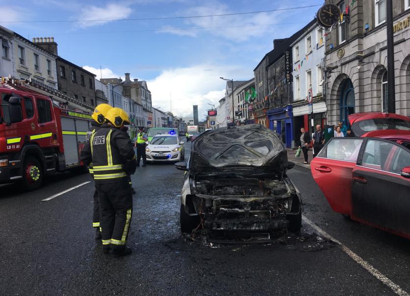 WATCH| Taxi catches fire in Longford town - Longford Leader