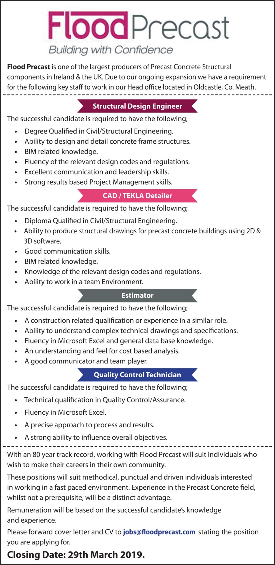 Longford Leader Jobs Alert: Flood Precast is recruiting for four new ...