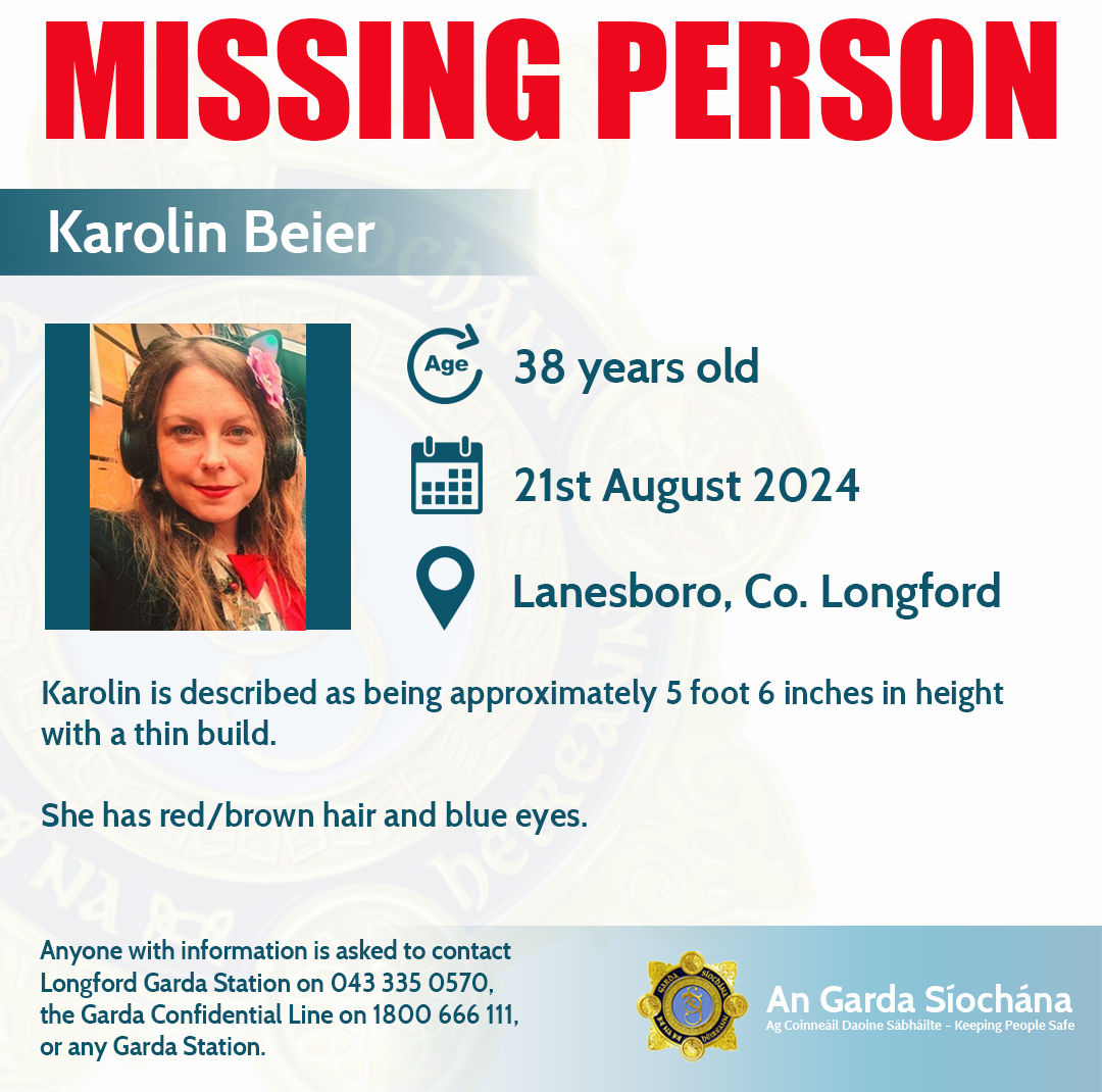 Gardaí concerned for well-being of Longford woman missing from her home ...